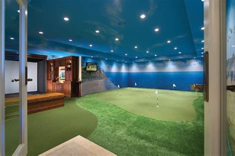The Trophy Basement Golf Room Golf Man Cave Man Cave