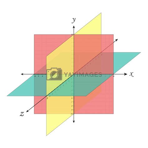 cartesian coordinate system perspective grid three dimensional vector isometric solid shapes