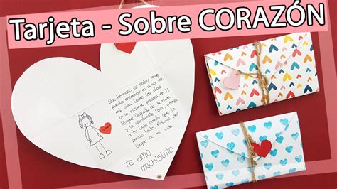 Tarjeta en forma de corazón para San Valentín Manualidades Play