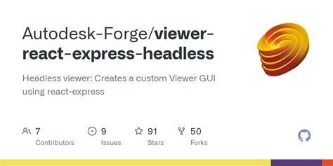 GitHub Autodesk Forge Viewer React Express Headless Headless Viewer