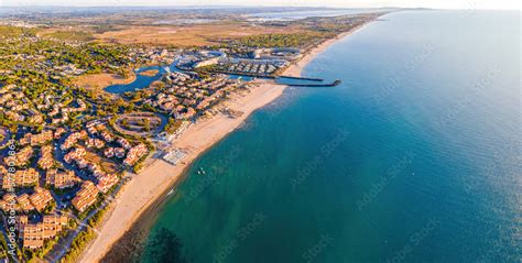 Aerial View Of Cap D Agde A Seaside Resort And Naturist Village On