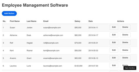 Employee Management System Codesandbox