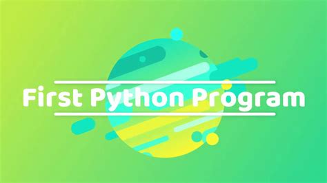 write your first python program youtube