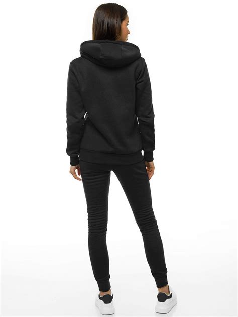 Bluza Damska Rozpinana Z Kapturem Czarna Ozonee Js W Z Ozonee