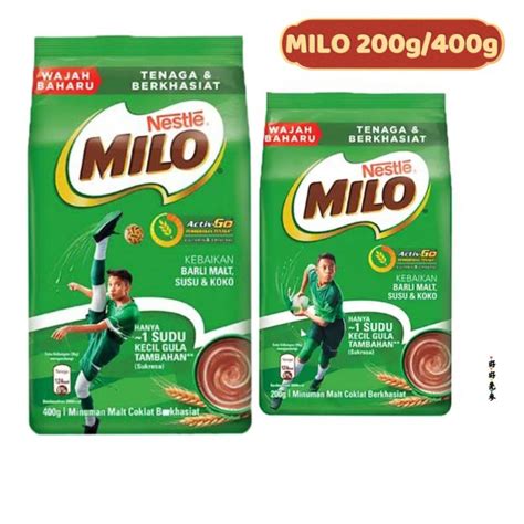 Nestle Milo Active Go Soft Pack 200g 400g Chocolate Malt Powder