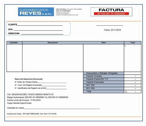 Formato Para Facturas En Excel
