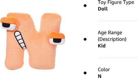 DUOQU Alphabet Lore Juguetes De Peluche 75 Pulgadas De Letras A Z Del
