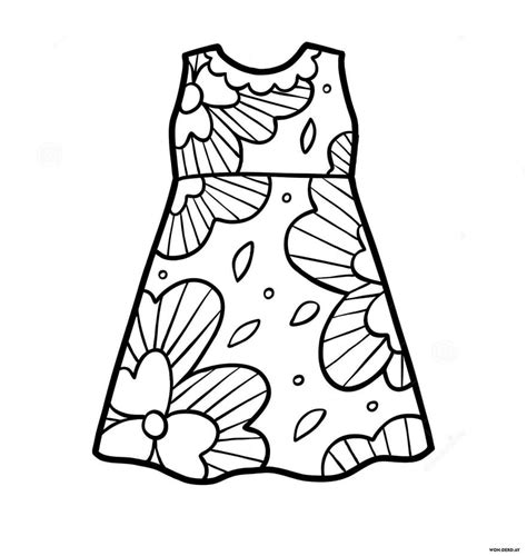 Desenhos De Vestidos Para Colorir Imprimir Gratuitamente