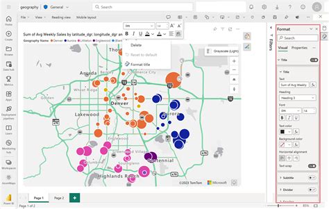 Contextual On Object Interaction With Azure Maps Power BI Visuals