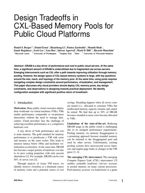 2023 cxl designtradeoffs ieee micro pdf virtual machine cloud computing