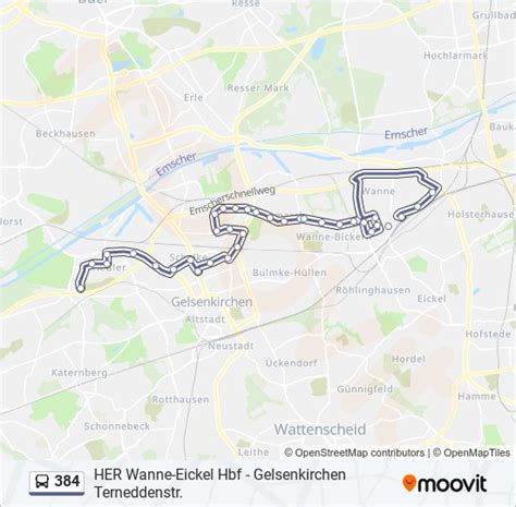 384 Route Fahrpläne Haltestellen Karten Her Wanne Eickel Hbf