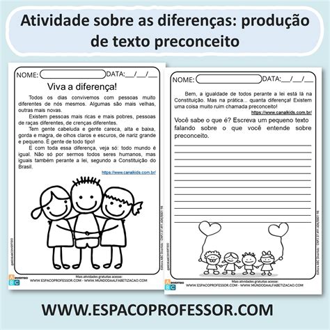Atividades Sobre Respeitar As Diferenças 5o Ano EDUKITA