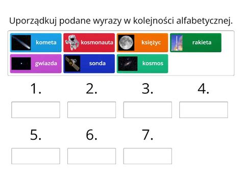 Alfabet Ustaw W Kolejno Ci