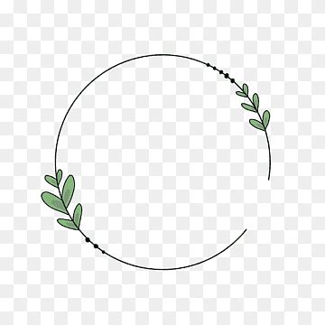 Descarga gratis Marco Círculo Hojas Frontera Decorativo png