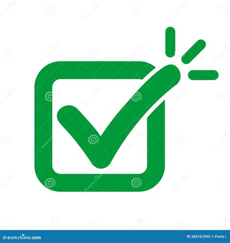 Set Green Approval Check Mark And Red Cross Icons In Circle And Square