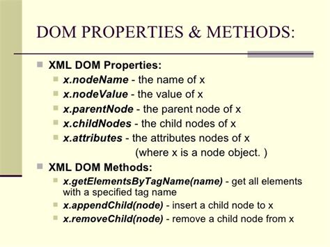 understanding xml dom