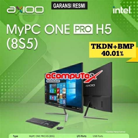 Jual PC AIO AXIOO MYPC ONE PRO H5 8S5 I5 RAM 8GB 512GB 21 5 HD TKDN