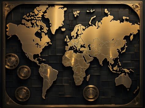 Um Mapa Do Mundo Foto Premium