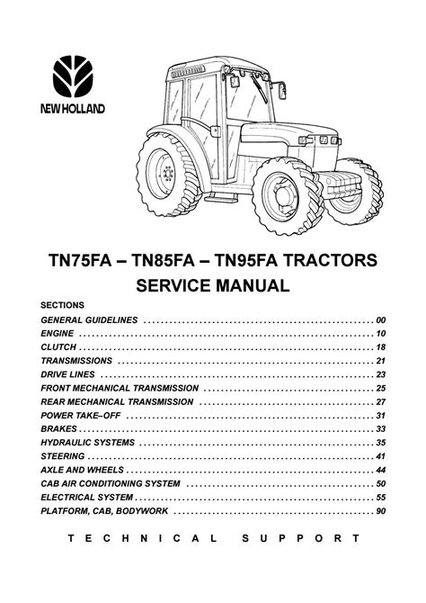 New Holland TN95FA Tractor Service Repair Manual By Nqx30ww Issuu