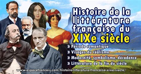 La littérature française du XIXe siècle EspaceFrancais