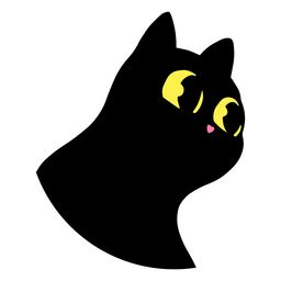 Diseño PNG Y SVG De Dibujos Animados Lindo Gato Negro Para Camisetas