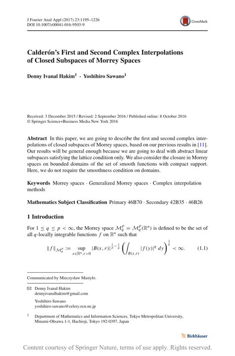 calderón s first and second complex interpolations of closed subspaces of morrey spaces