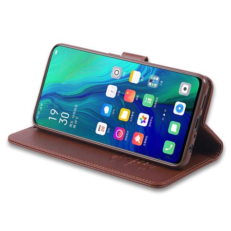 AZNS Leather Wallet Case For Oppo Reno Black