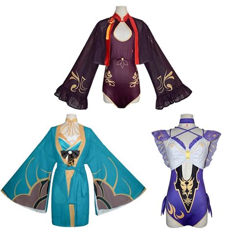Genshin Impact Hu Tao Swimsuit Chinese Style One Piece 60 OFF