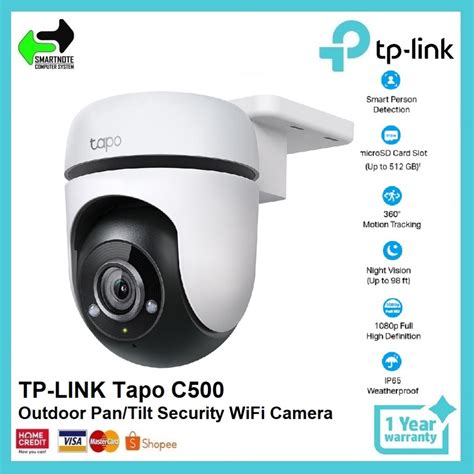 TP Link Tapo C500 1080P Outdoor 360 Pan Tilt Security WiFi IP Camera
