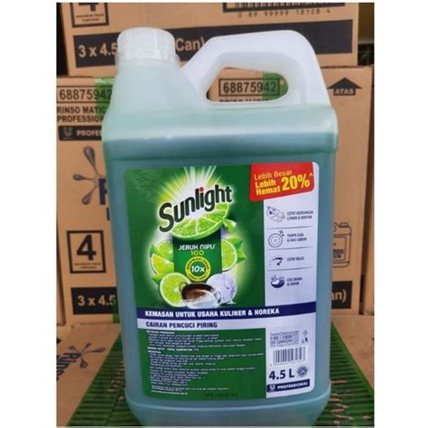 Jual Sunlight Jerigen 4 5 Liter Sabun Cuci Piring Shopee Indonesia