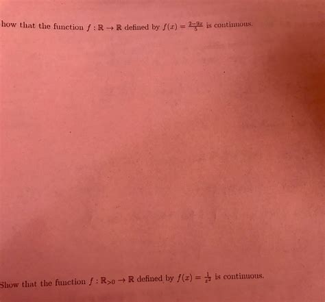solved how that the function f r → r defined by f x 2