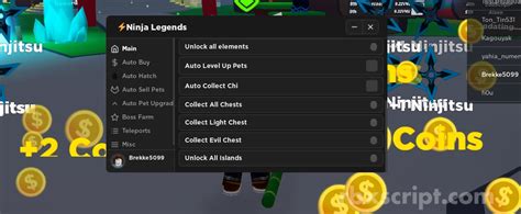 Ninja Legends Auto Swing Auto Sell Unlock All Islands Scripts