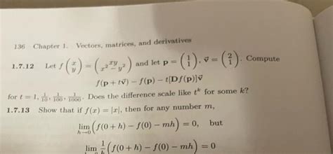 solved 136 chapter 1 vectors matrices and derivatives