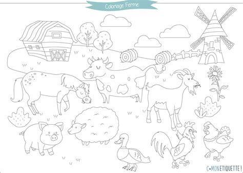 Coloriage Animaux de la Ferme à imprimer C MonEtiquette