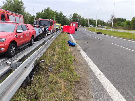 Śmiertelny wypadek na Wschodniej Obwodnicy Wrocławia motocykl rozpadł