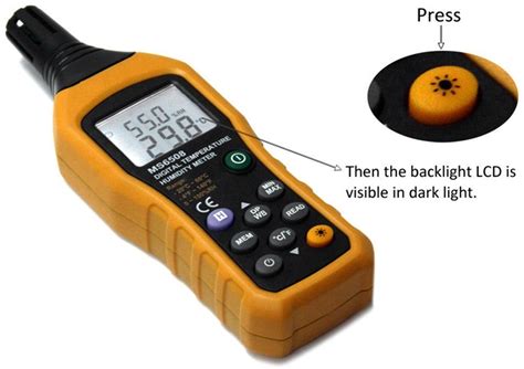Digital Wet Bulb Dew Point Temperature And Relative Humidity Meter For