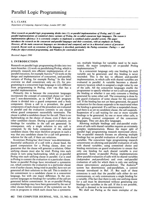 pdf parallel logic programming