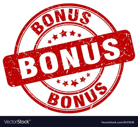 Bonus Red Grunge Round Vintage Rubber Stamp Vector Image