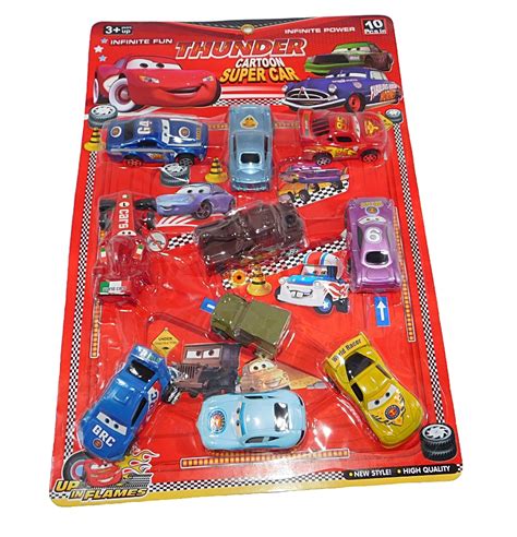 ZESTAW AUT CARS ZYGZAK MCQUEEN ZŁOMEK Z BAJKI 10 ELEMENTÓW