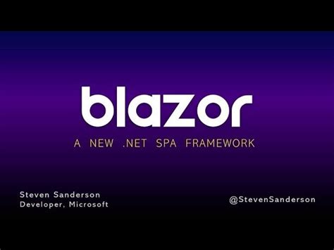 Ndc Conferences Talk Blazor A New Framework For Browser Based Net