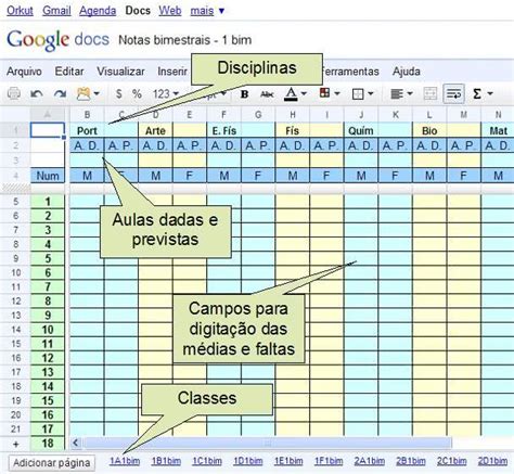 Planilha de Notas Escolares Planilhas de Controle Excel Grátis