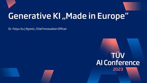 TÜV AI Conference 2023 Generative KI Made in Europe YouTube