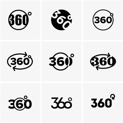 Premium Vector 360 Degrees Signs