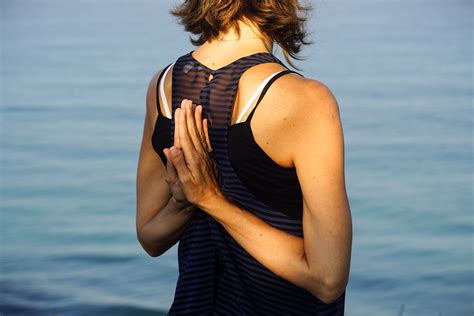 Yoga Retreat Woman Doing The Reverse Prayer Pose Paschim Flickr