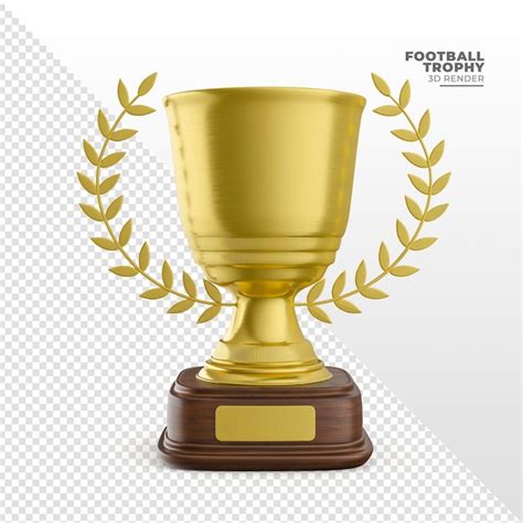 Troféu de ouro em renderização 3d realista PSD Premium