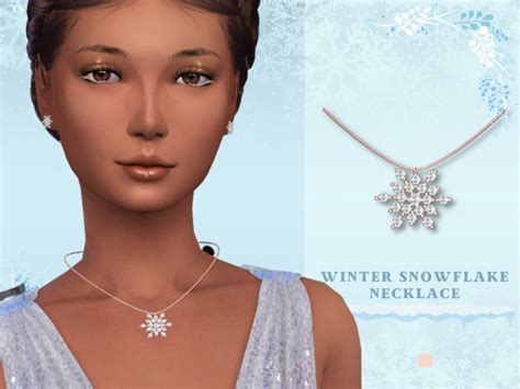 The Sims Resource Winter Snowflake Necklace