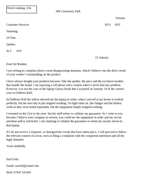Como Redactar Una Carta Formal En Ingles Image To U