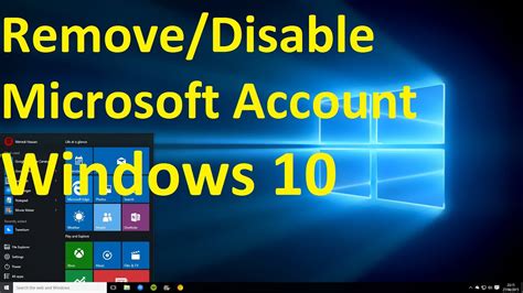 How To Remove Microsoft Account From Windows Youtube