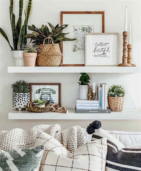 What To Put On Floating Shelves In Living Room Resnooze