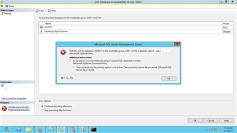 The Connection To The Primary Replica Is Not Active SQLServerCentral